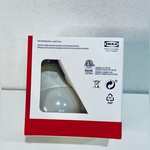 Other | Ikea Led Light Bulb 2pk Globe Opal E26 45lm 33w Warm White ...